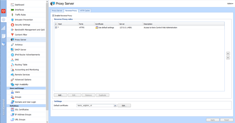 Kerio - Certificate installation